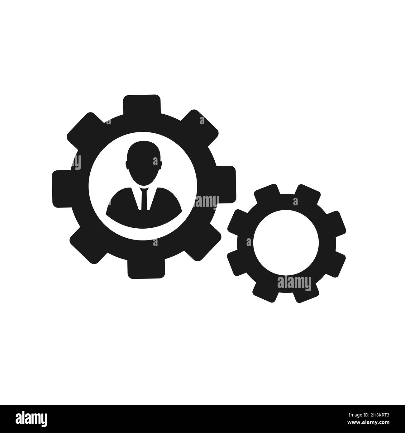 Cogs man machine concept hi-res stock photography and images - Alamy