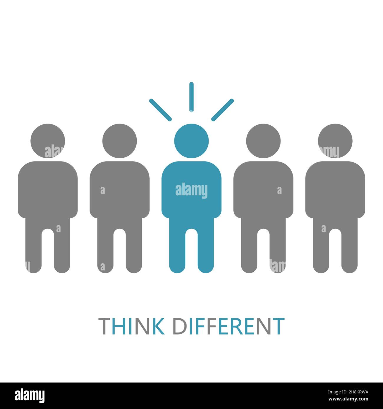 Being different in crowd Stock Vector Images - Alamy