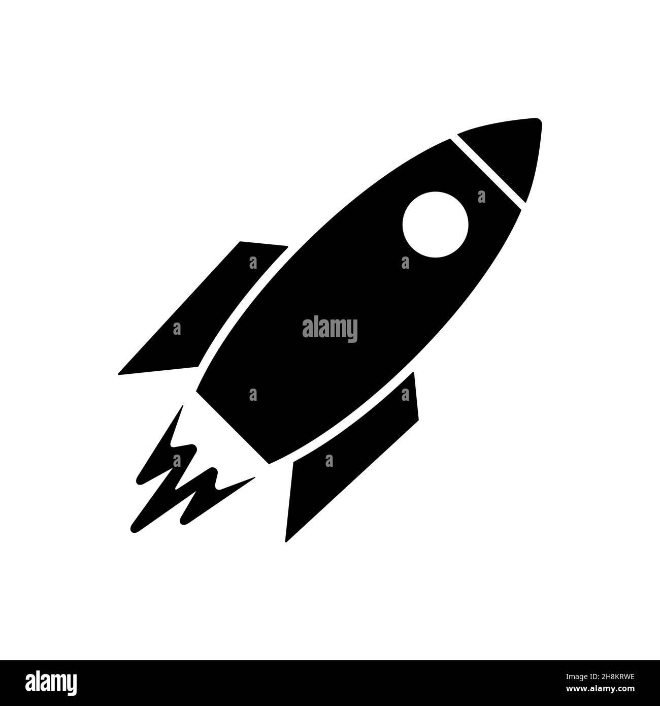 Rocket icon. Vector illustration Isolated on white background Stock ...