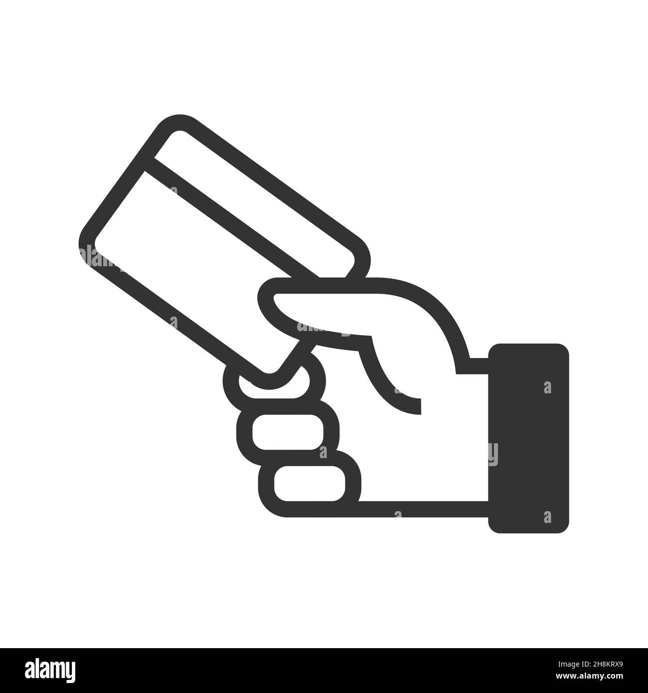 bank card in hand vector icon isolated on white background Stock Vector ...