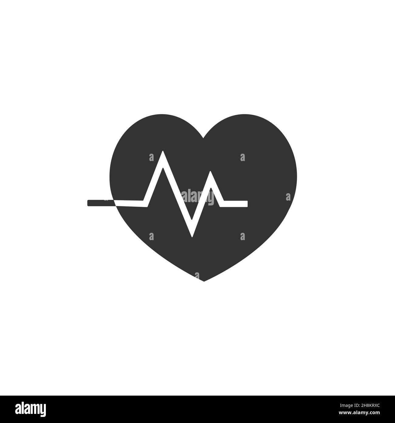 Heartbeat vector linear icon vector heart beat pulse symbol Stock ...