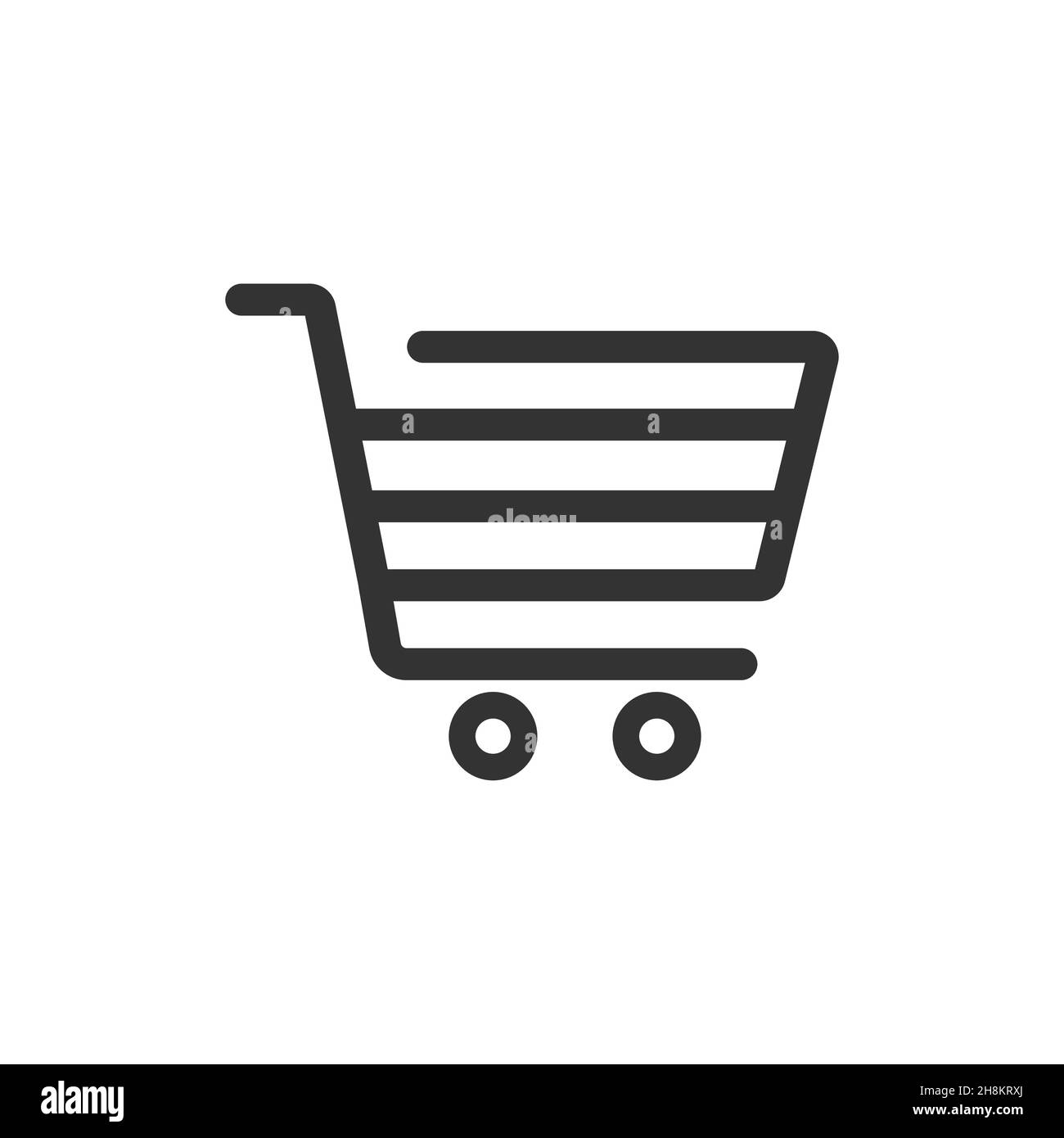 Shopping cart icon supermarket trolley, vector icon isolated on white ...