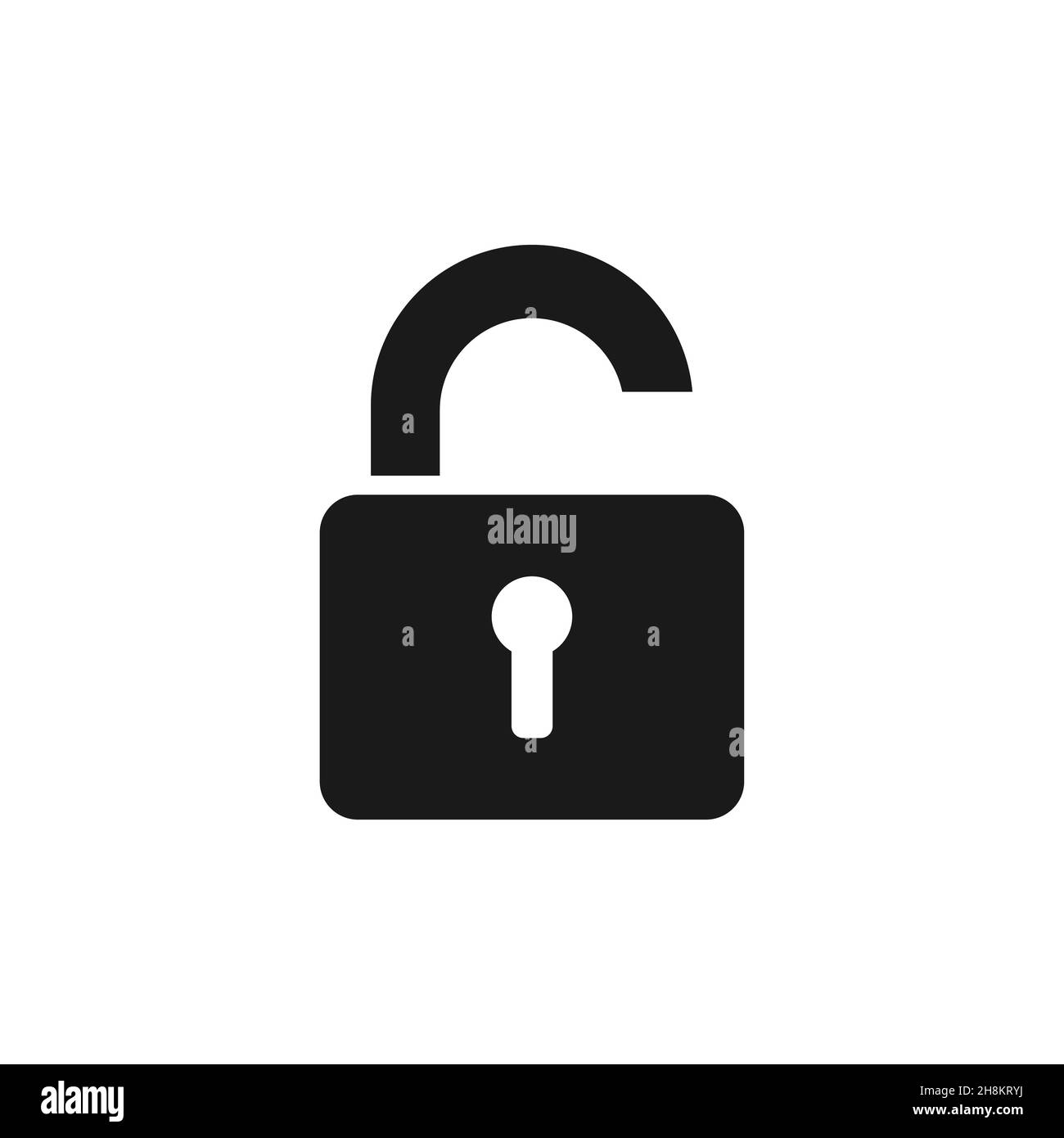 closed and open locks vector icon isolated on white background Stock ...