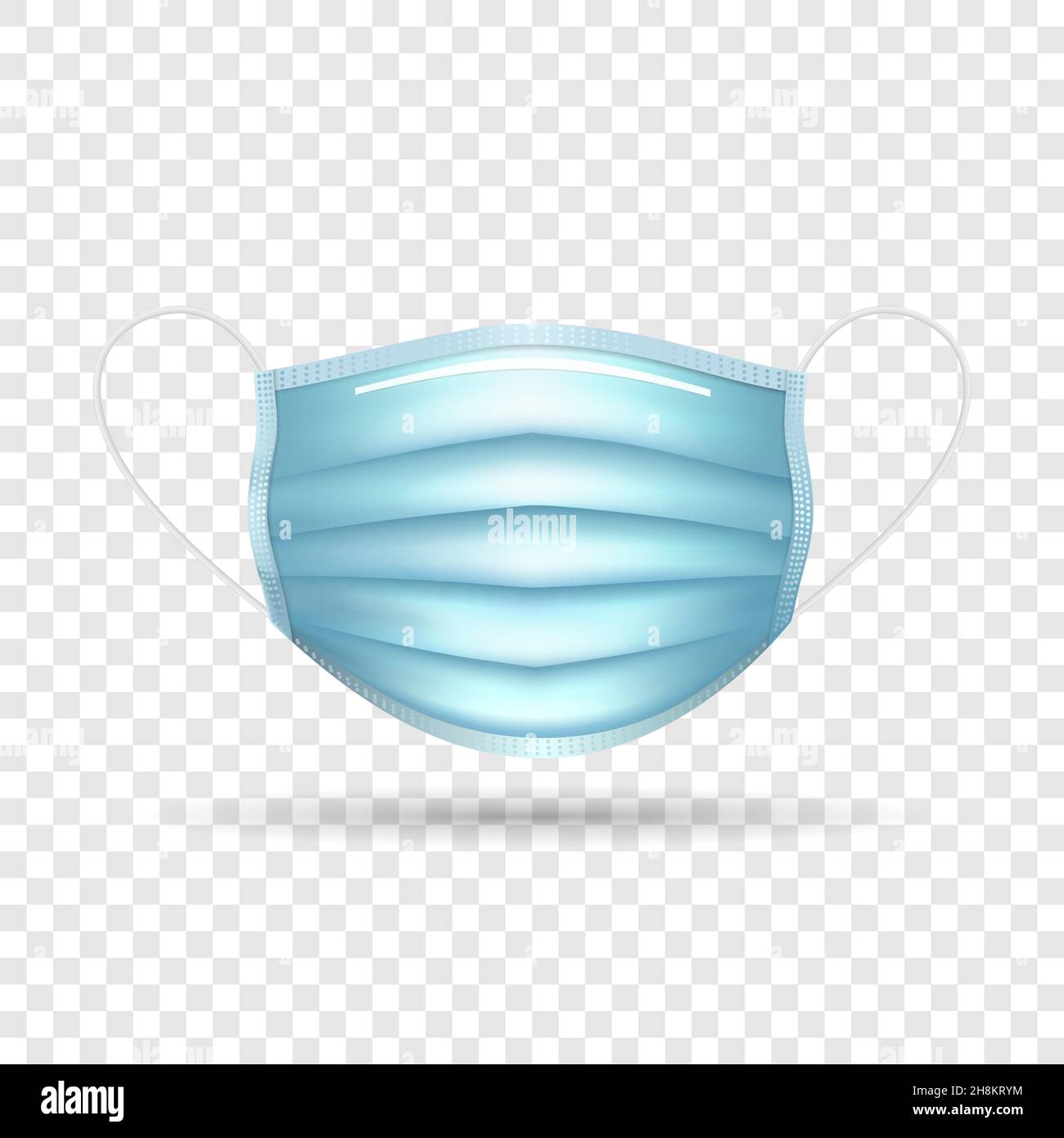 Protective Medical face mask Front side. Realistic vector illustration ...