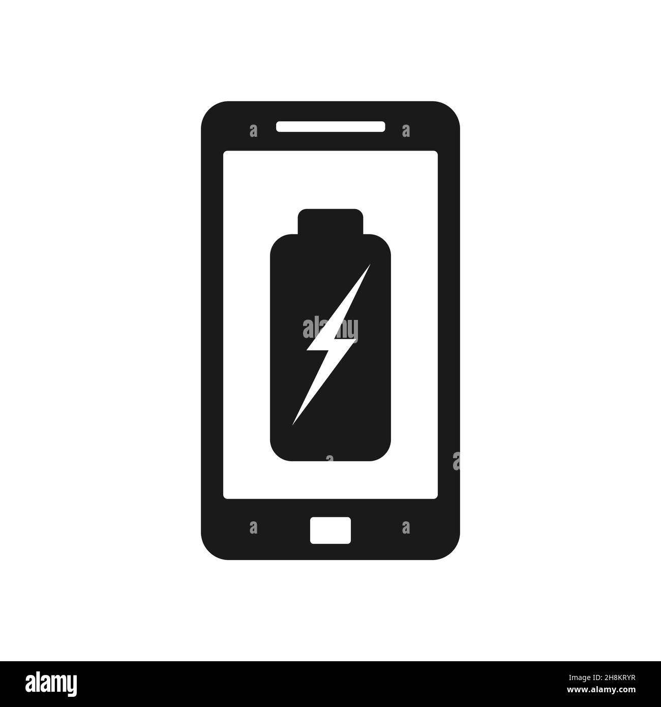 Cell Mobile Phone Battery Charging Vector Illustration Stock Vector ...