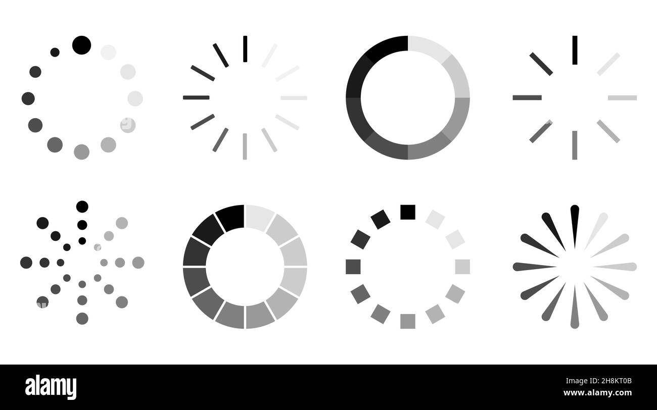 Loading icons set vector illustration flat design Stock Vector Image ...