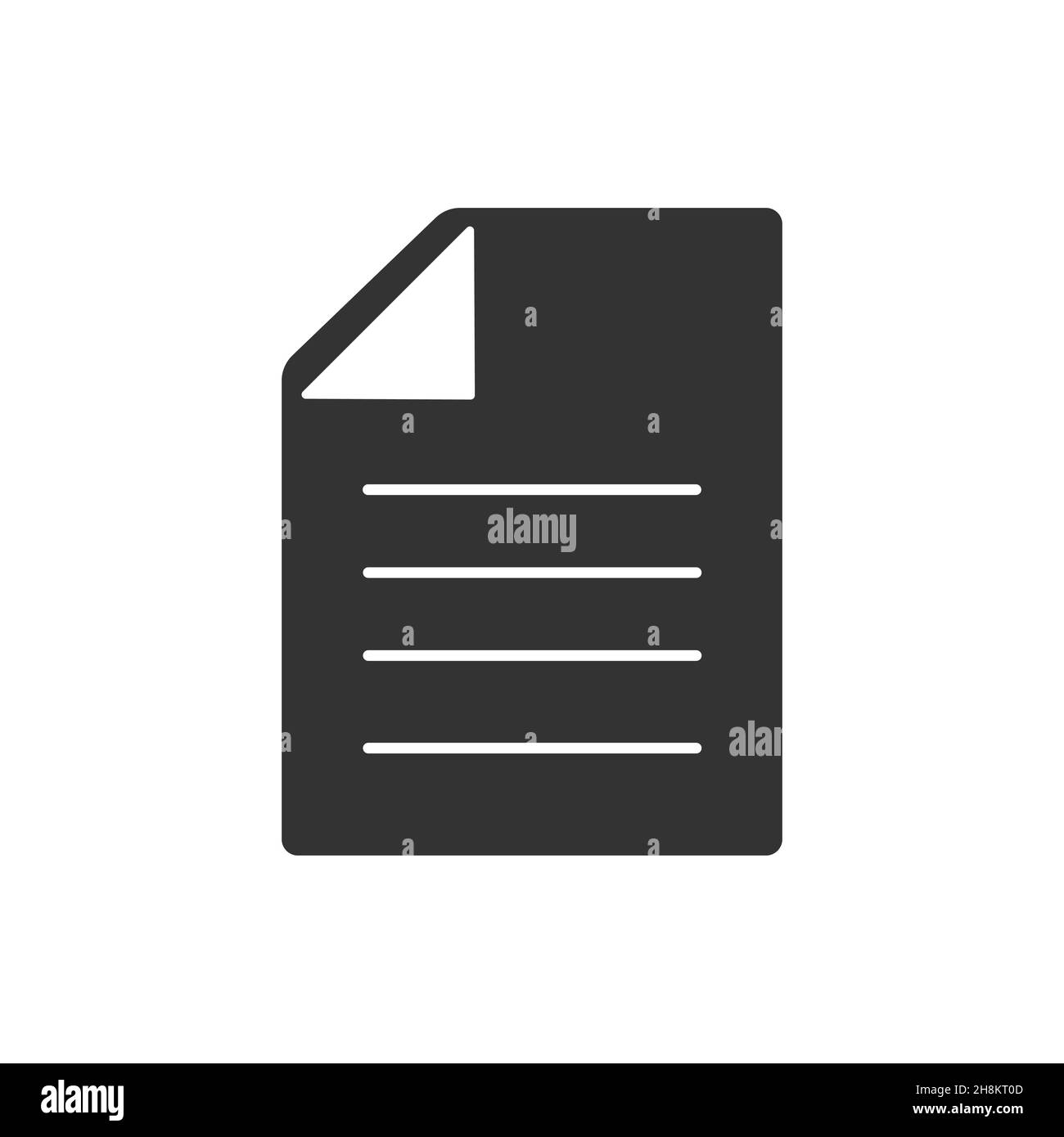 document information vector icon, file sign isolated on white ...