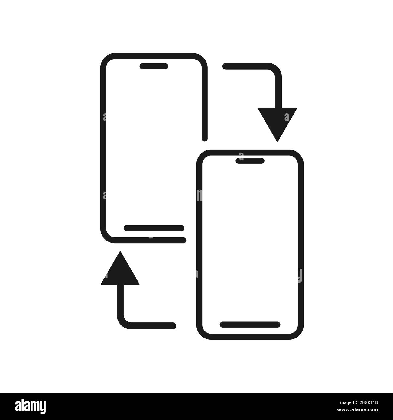 Smartphone Data Transfer vector Stock Vector Image & Art - Alamy