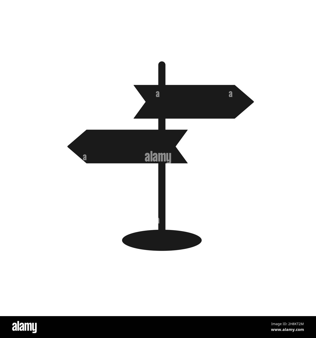 Road Signpost vector icon Isolated on white background Stock Vector ...
