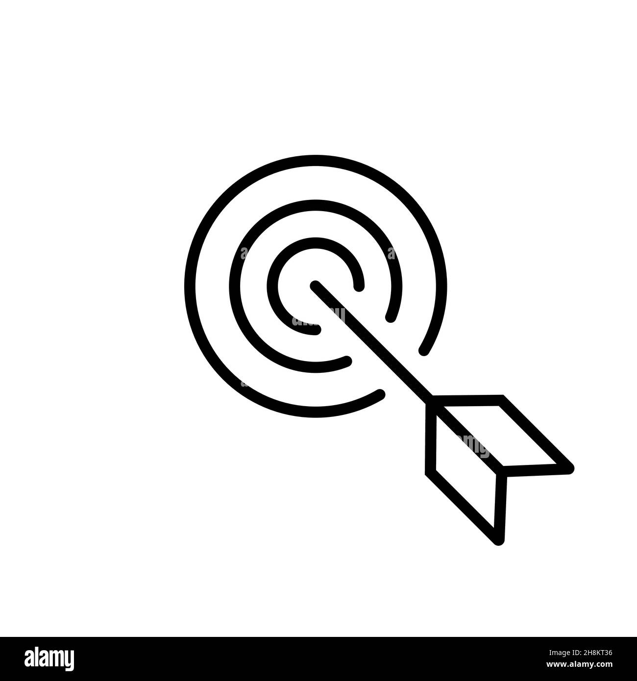 target vector icon Isolated on white background Stock Vector Image ...