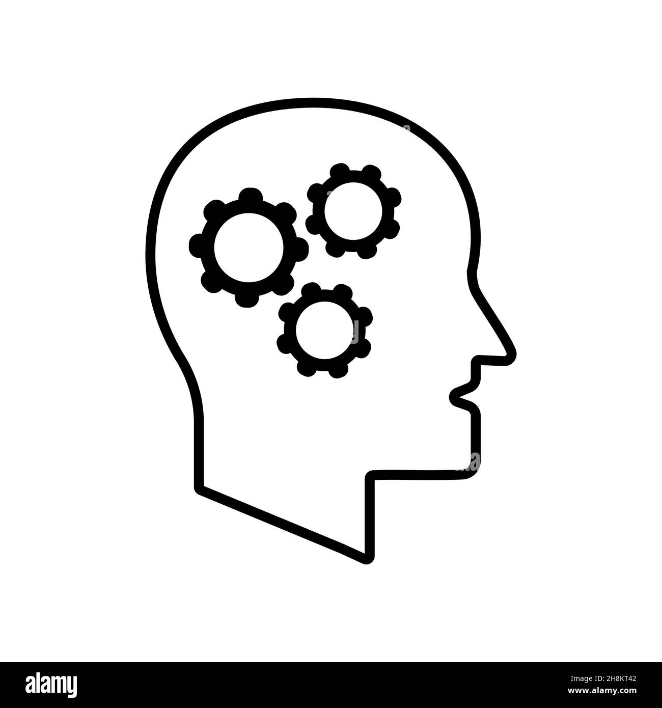 Human mind, vector illustration Human head with gears Stock Vector ...