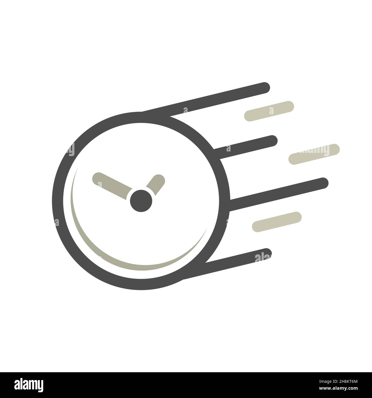 Fast time concept, rush hour logo, training session icon. Flat design ...