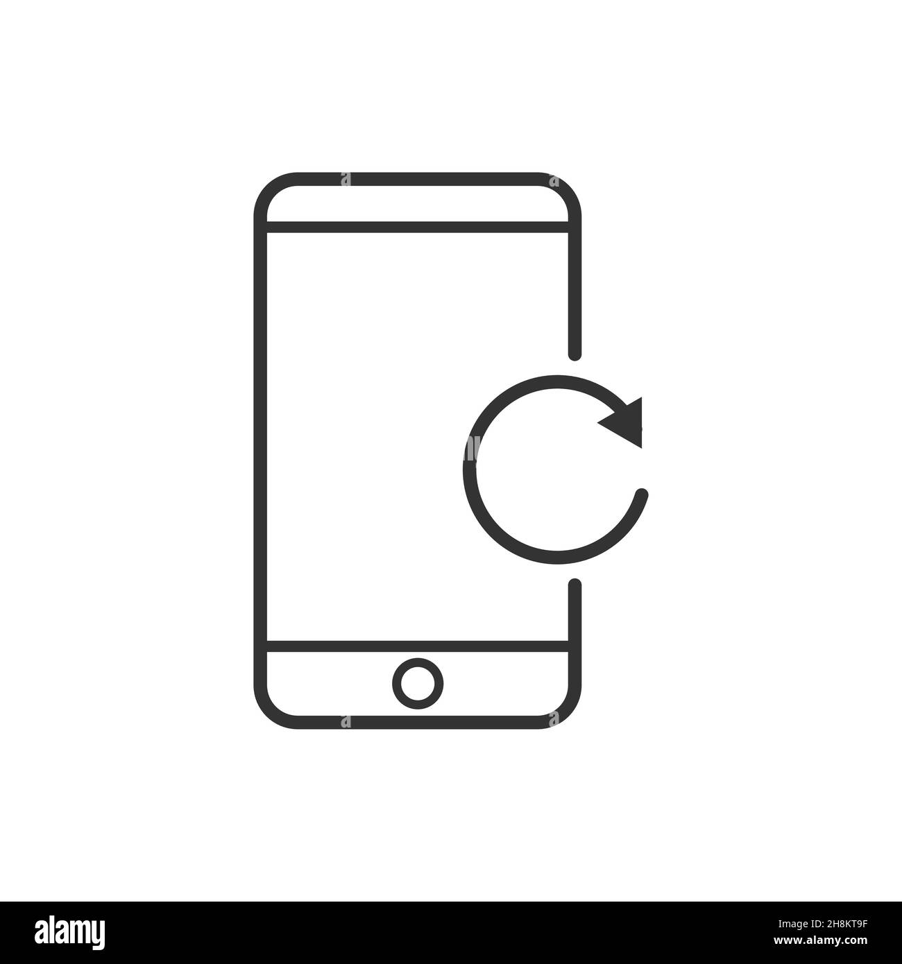 mobile phone with arrow update vector icon Stock Vector Image & Art - Alamy