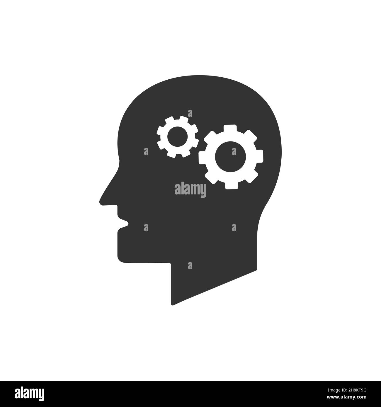 Human mind, vector illustration Human head with gears Stock Vector ...