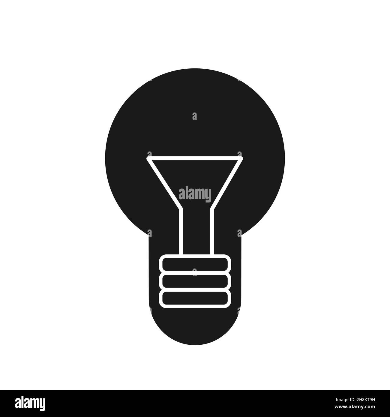 Black Light Lamp Icon Vector Illustration isolated on white background ...