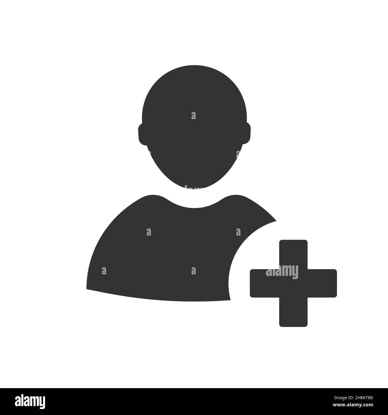 Person Add Icon Vector Illustration isolated on white background Stock ...