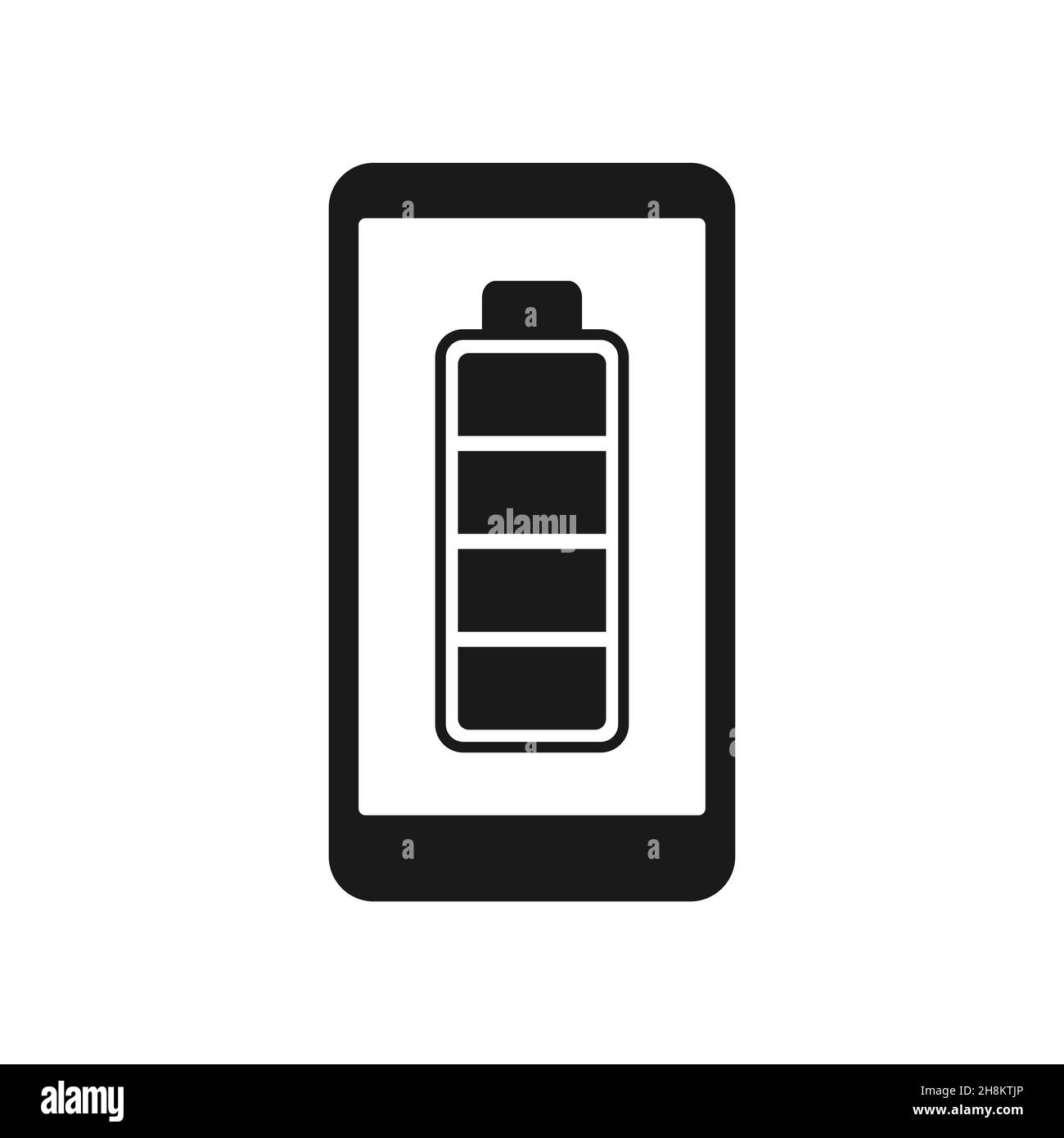 Cell Mobile Phone Battery Charging Vector Illustration Stock Vector ...