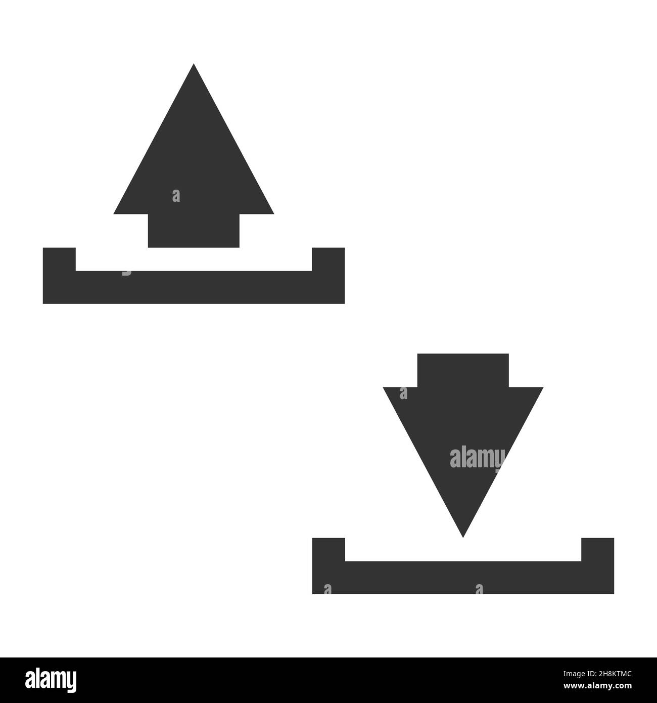 Download button icon arrow Black and White Stock Photos & Images - Alamy