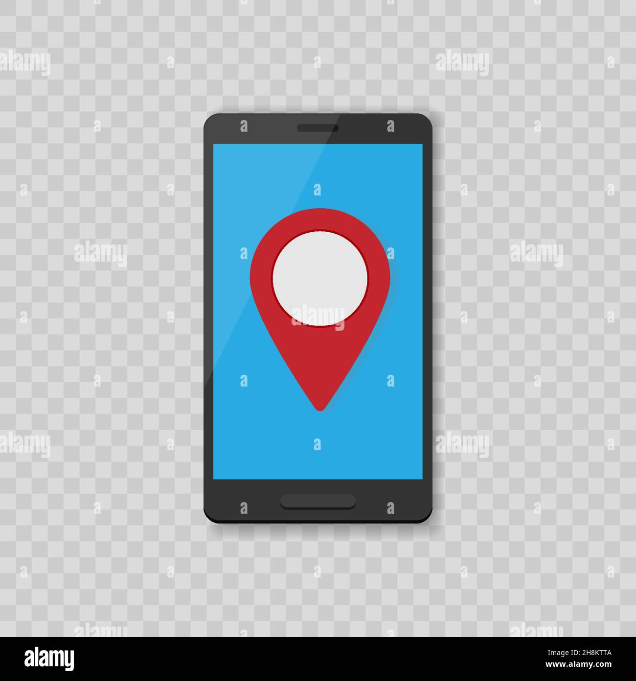 Phone with Location sign vector flat icon Stock Vector Image & Art - Alamy