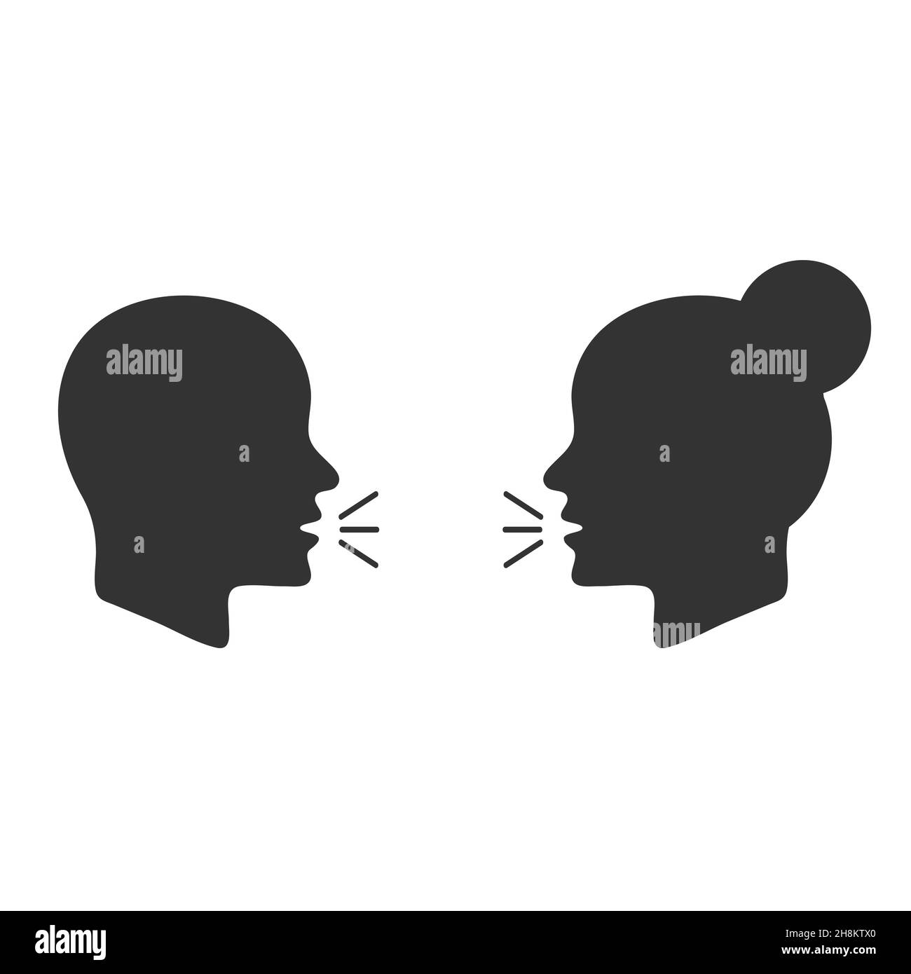 Talk or speak icons Stock Vector Image & Art - Alamy