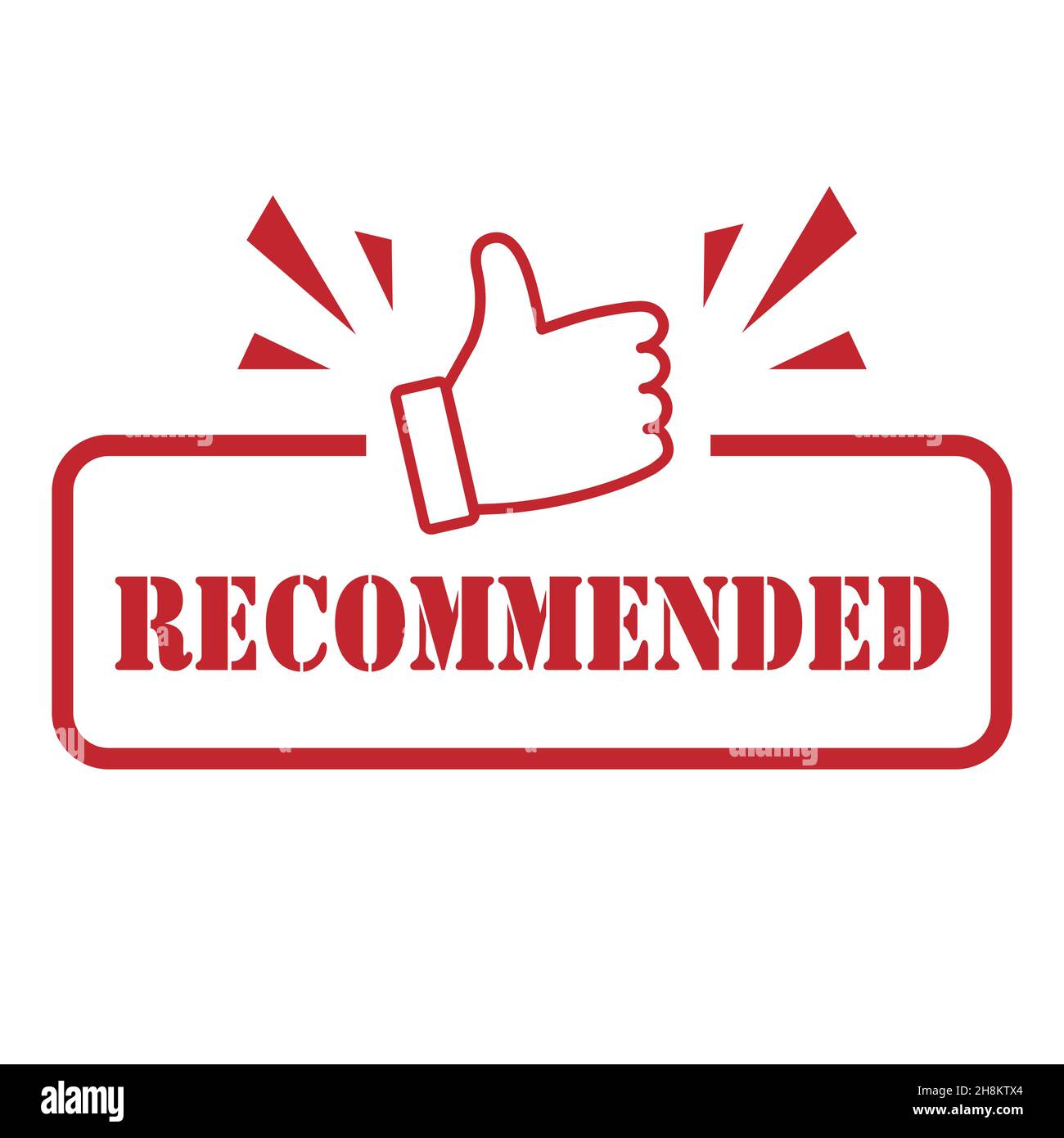 Recommended banner best recommendation badge hi-res stock photography ...