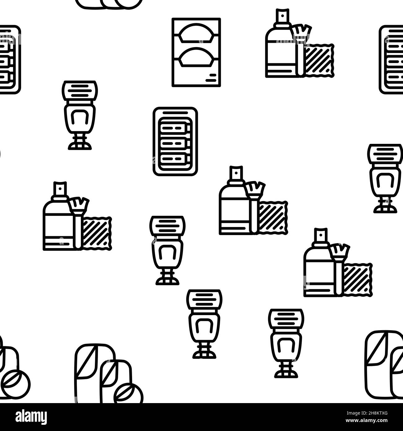 Photography Tool And Accessory Vector Seamless Pattern Stock Vector ...