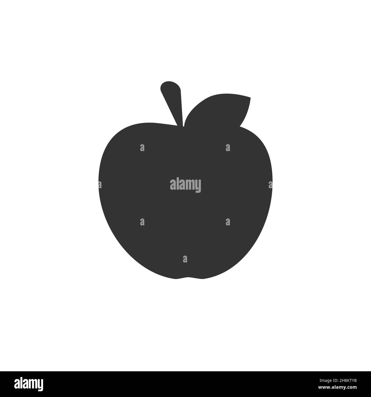Apple icon. Black icon vector isolated image Stock Vector Image & Art ...