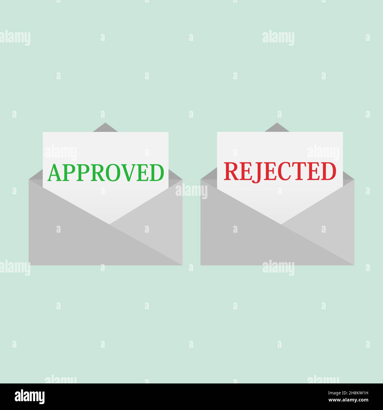 Envelope with Rejected letter Stock Vector Image & Art - Alamy