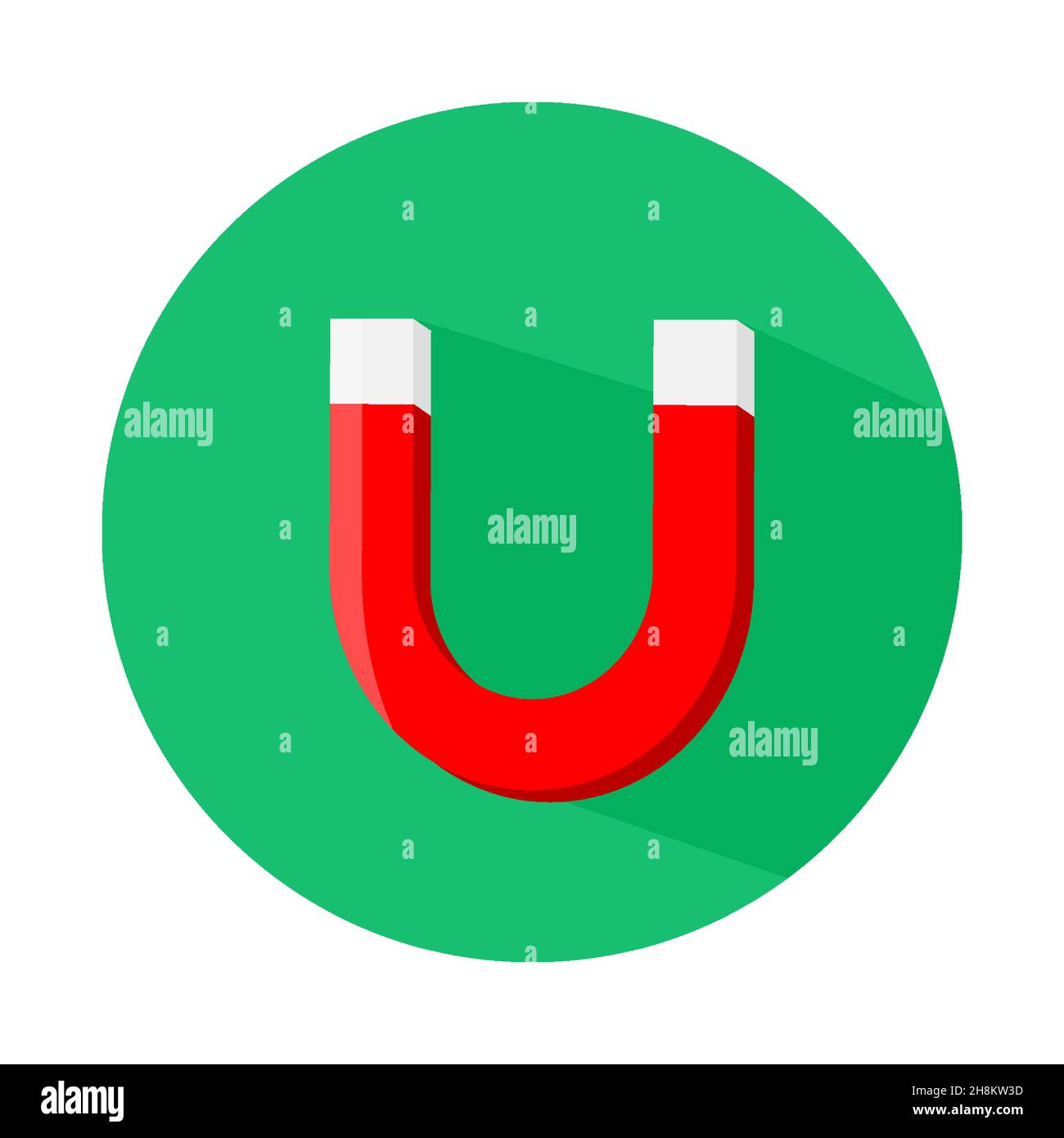 Vector Magnet Icon flat design with arrow Stock Vector Image & Art - Alamy