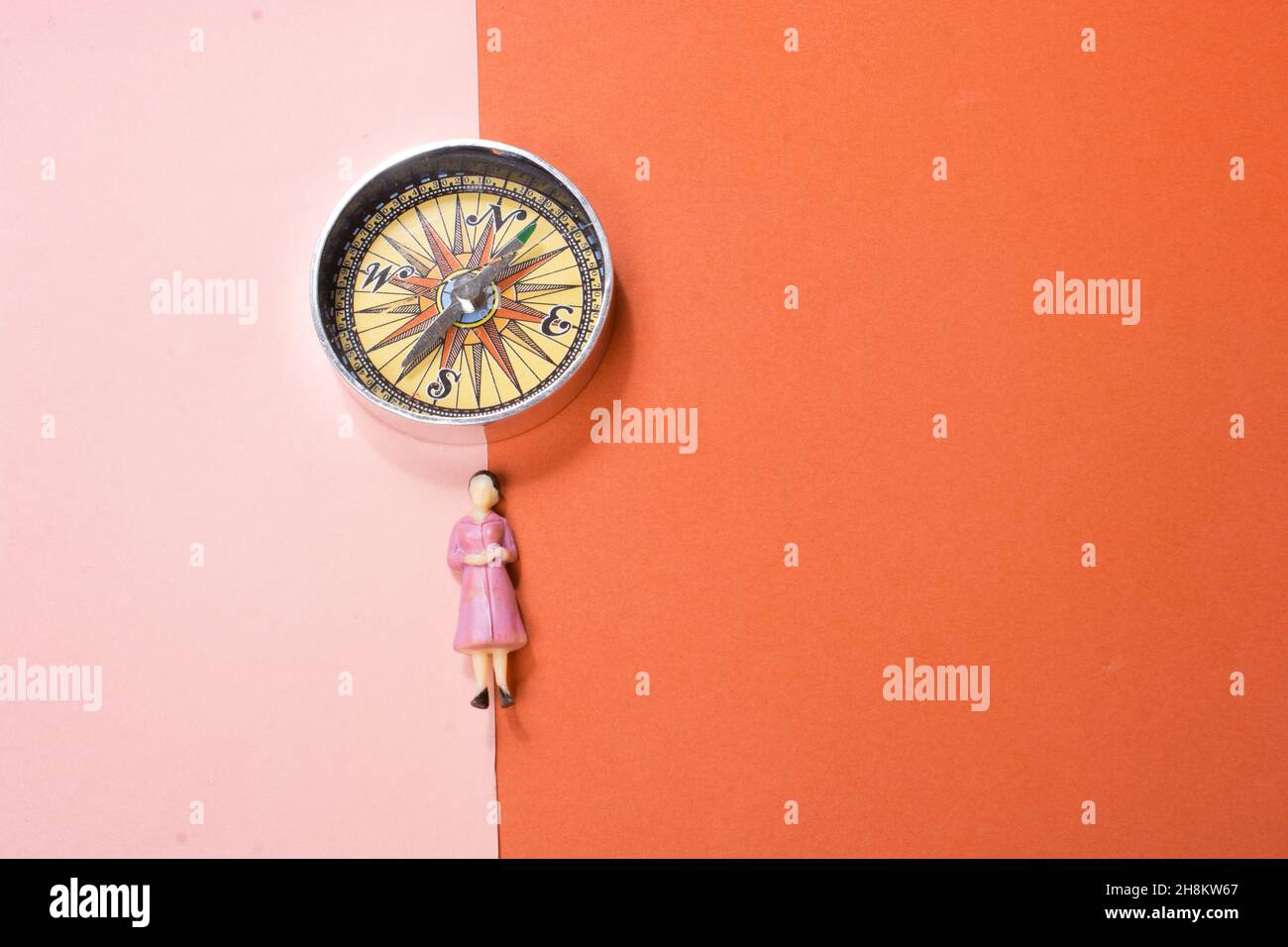 Magnetic compass tool as a concept of traveling and and finding your ...