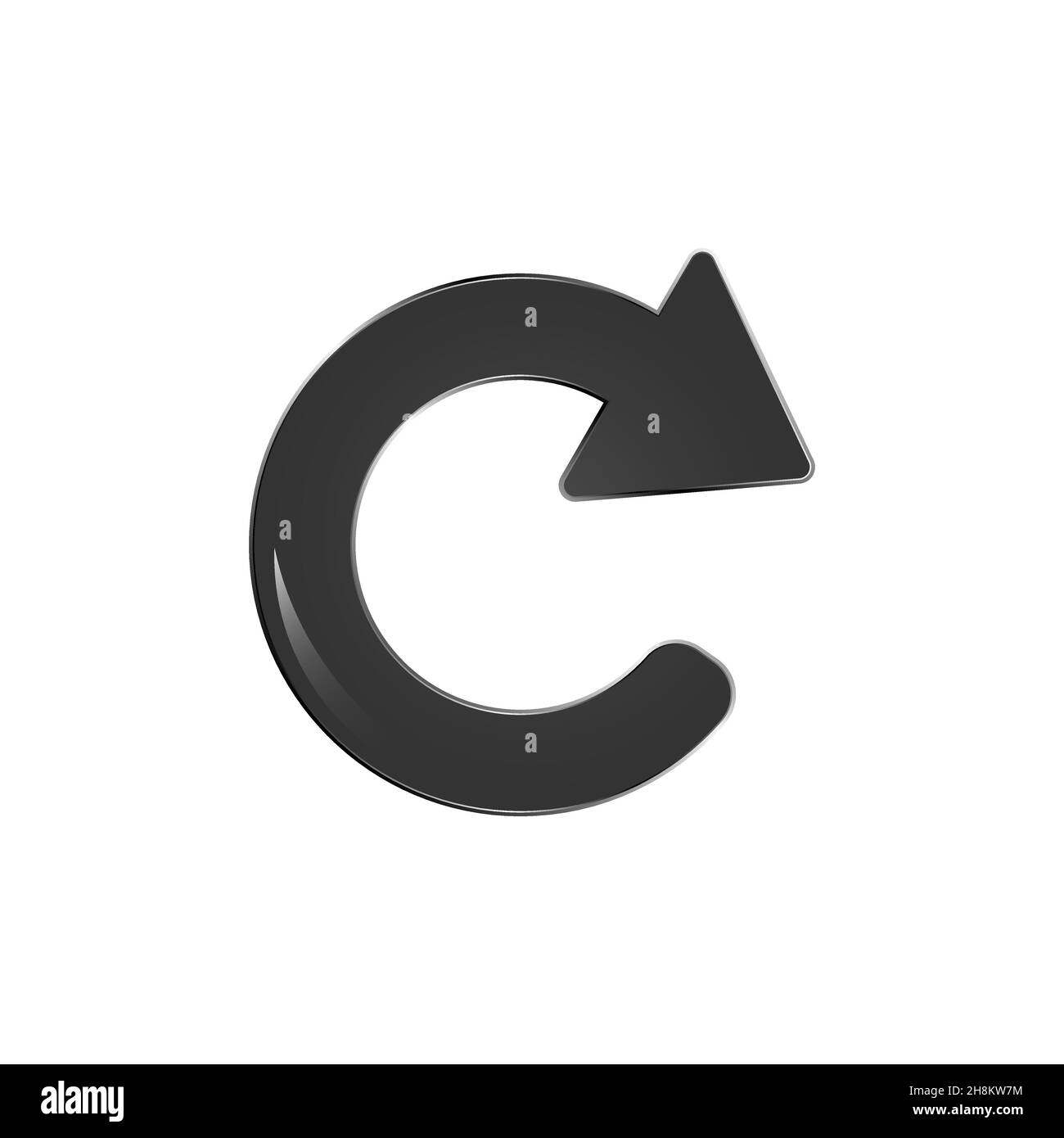 reload arrow icon, refresh vector sign isolated on white background ...