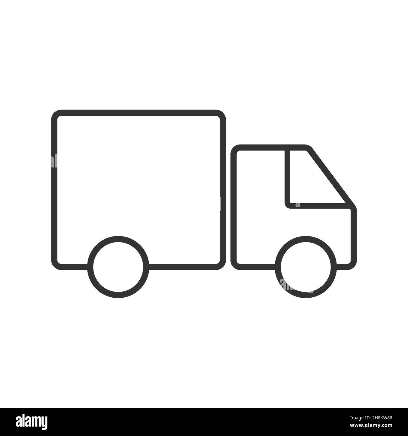 delivery truck outline icon vector simple illustration Stock Vector ...
