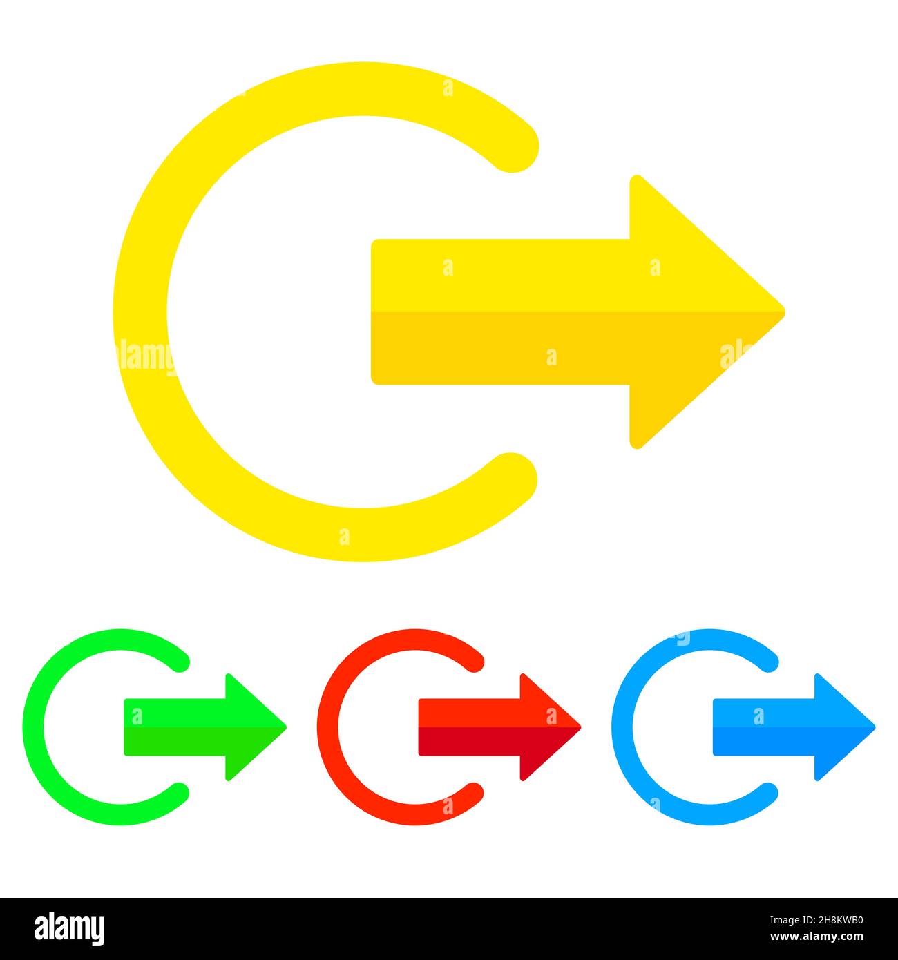 Exit icons. Logout sign Vector multicolored set Stock Vector Image ...