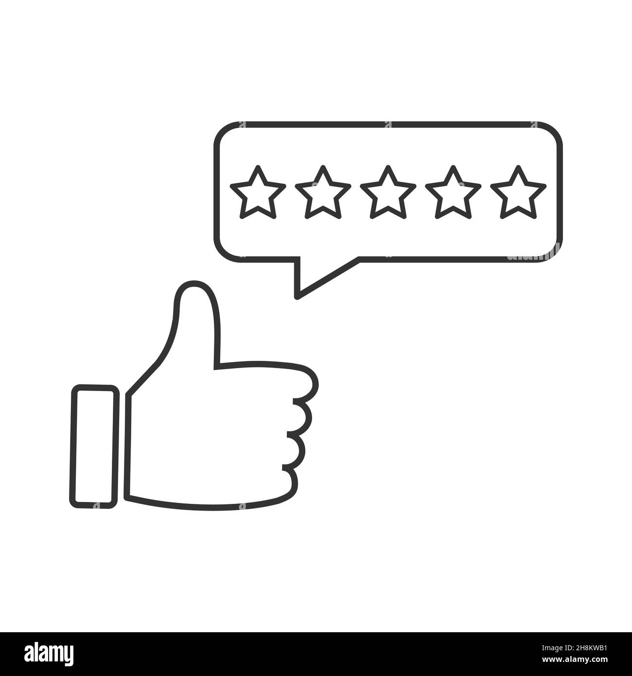 Five star rating linear icon Stock Vector Image & Art - Alamy