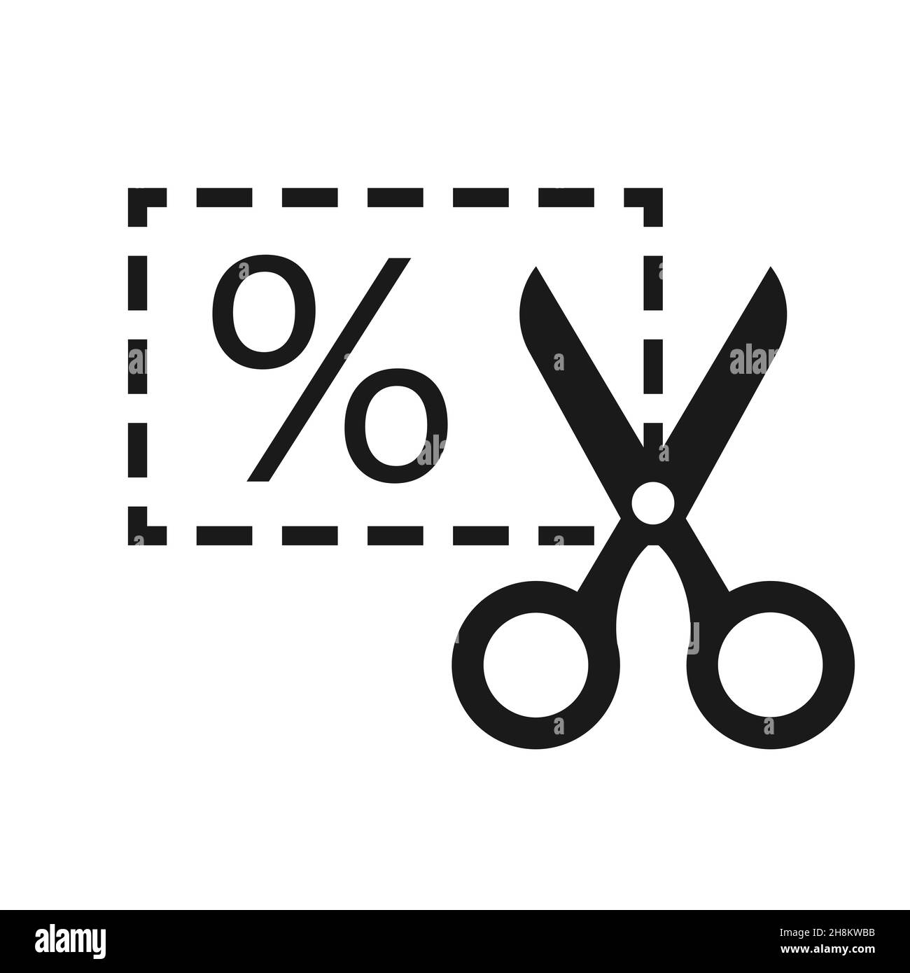 Scissor cutting percentage hi-res stock photography and images - Alamy