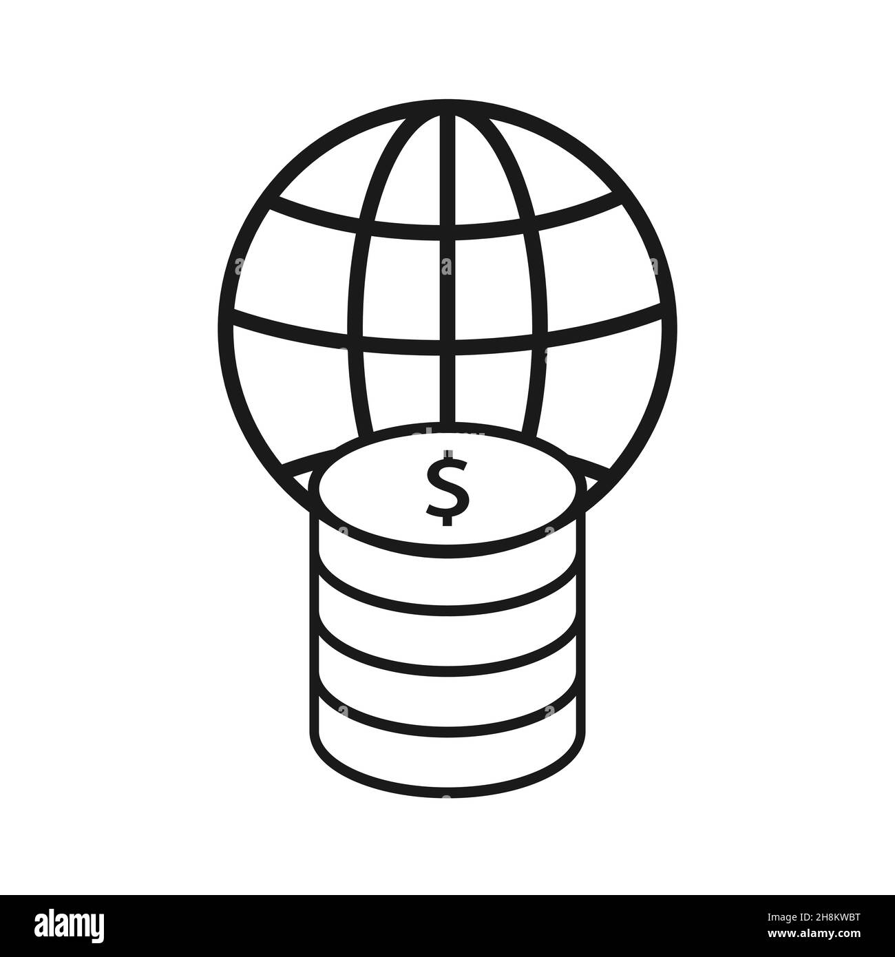 International business and financial systems around the world vector ...