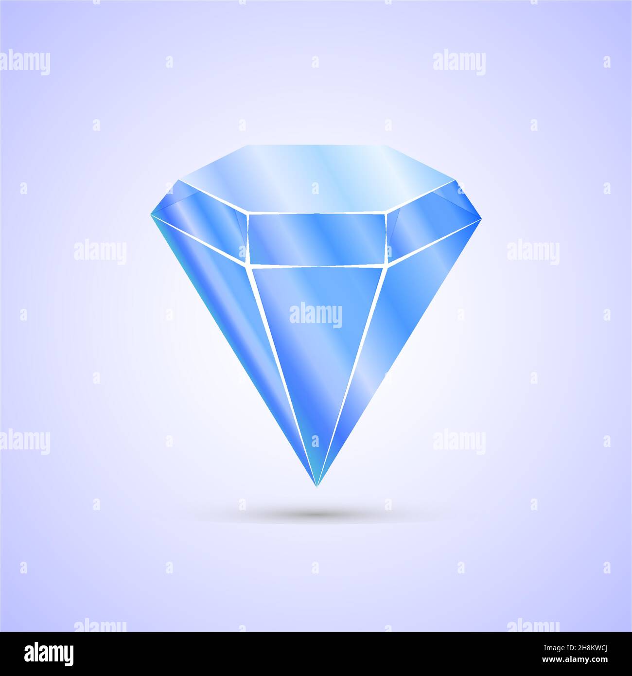 Diamond image vector illustration with shadow realistic Stock Vector ...
