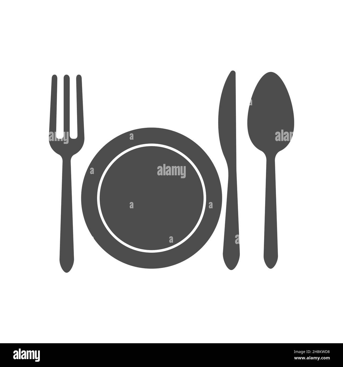 Kitchen equipment. Cutlery set vector illustration isolated on white ...