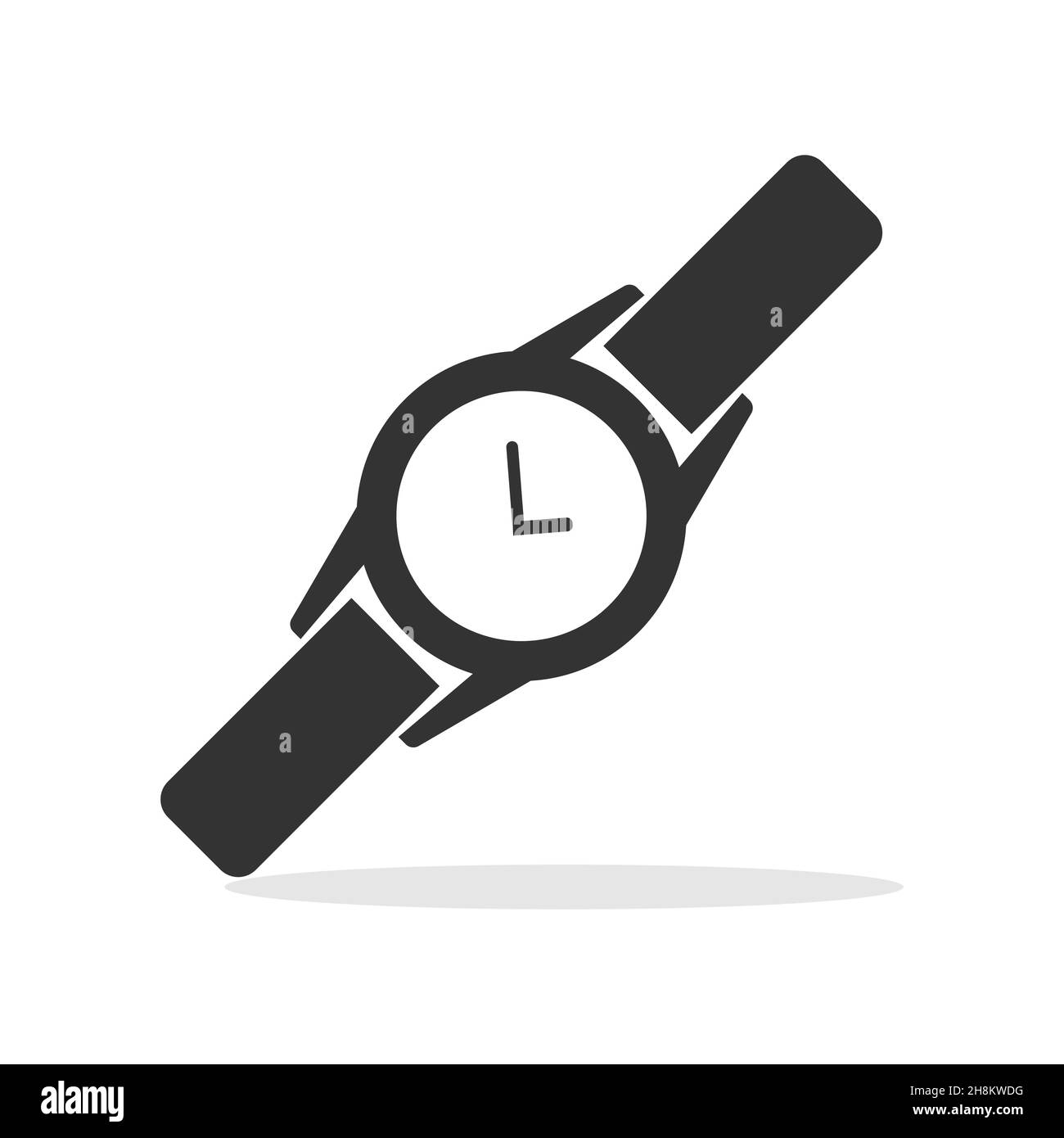 watch symbol with shadow on a white background Stock Vector Image & Art ...