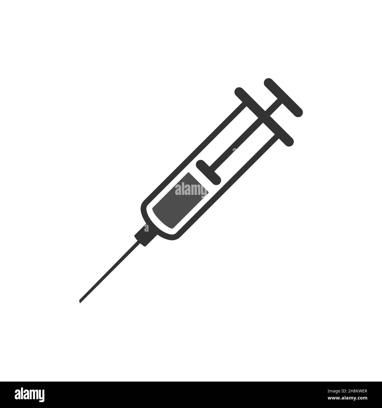 Syringe injection glyph icon, vector isolated on white background Stock ...