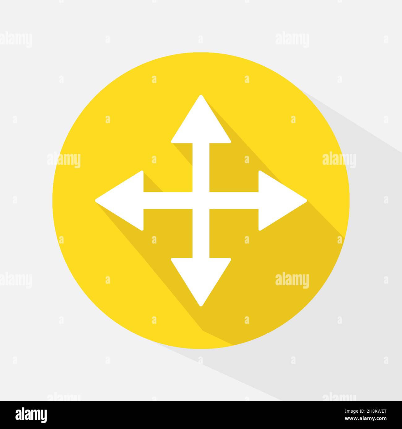 Vector Icon - Four Way Arrows. Cross Of Arrows Stock Vector Image & Art ...