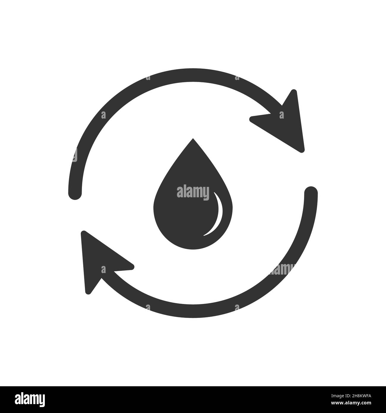 Water Cycle Icon. Vector sign isolated on white background Stock Vector ...