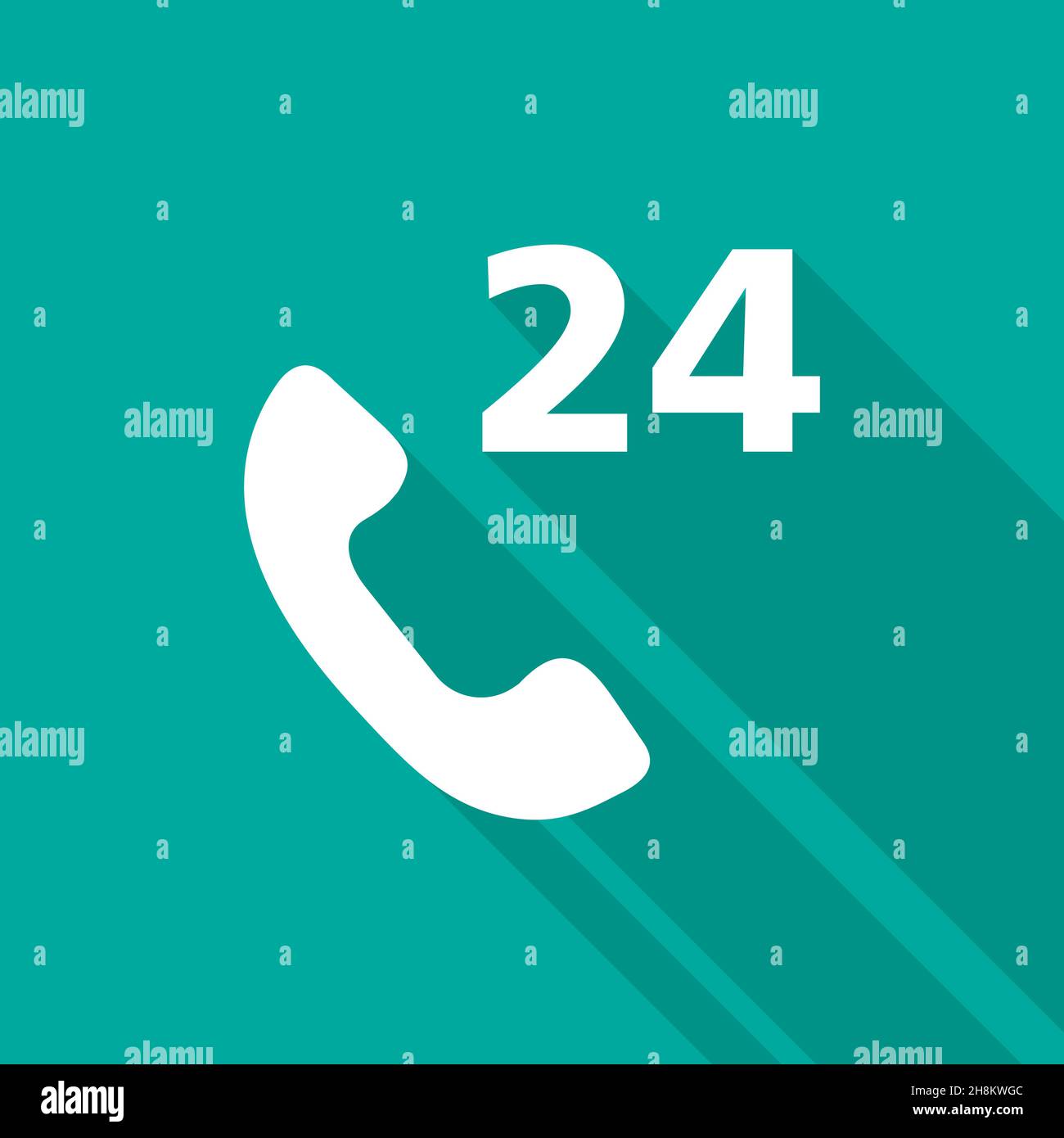 24h support icon, vector illustration simple design Stock Vector Image ...