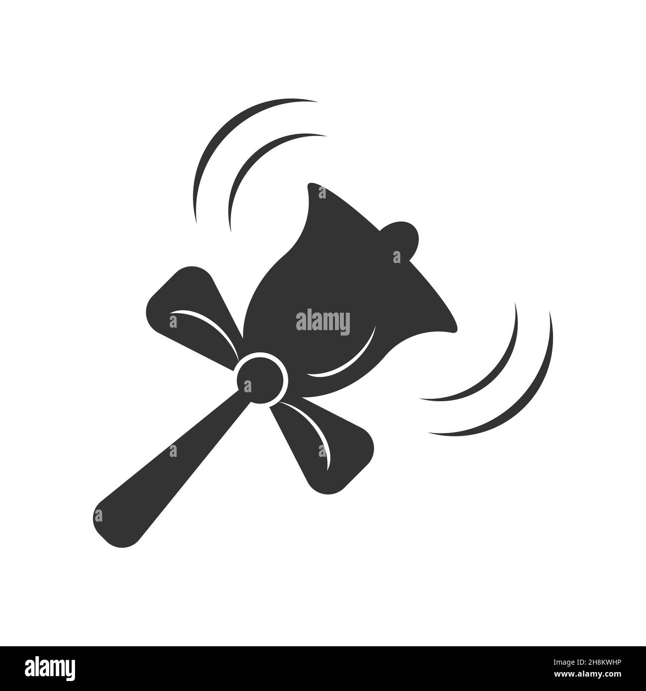 ringing school bell contour icon, vector image Stock Vector Image & Art ...