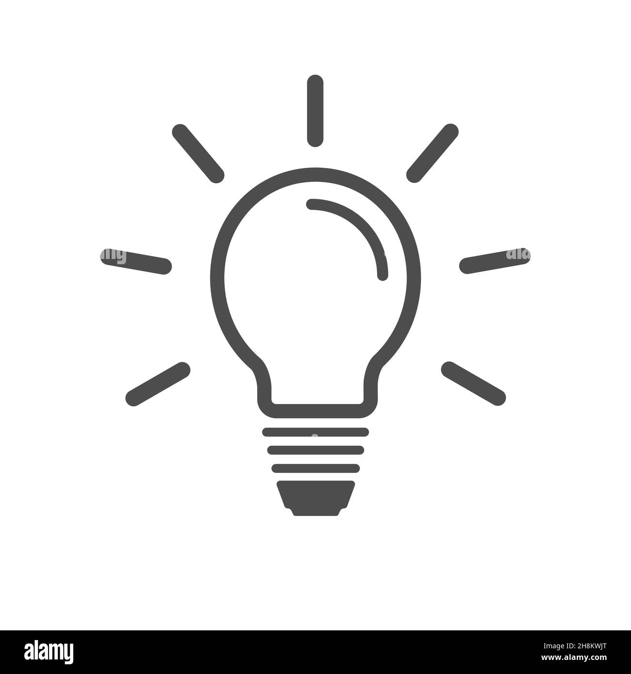 Light bulb outline icon, vector isolated on white background Stock Vector Image & Art - Alamy