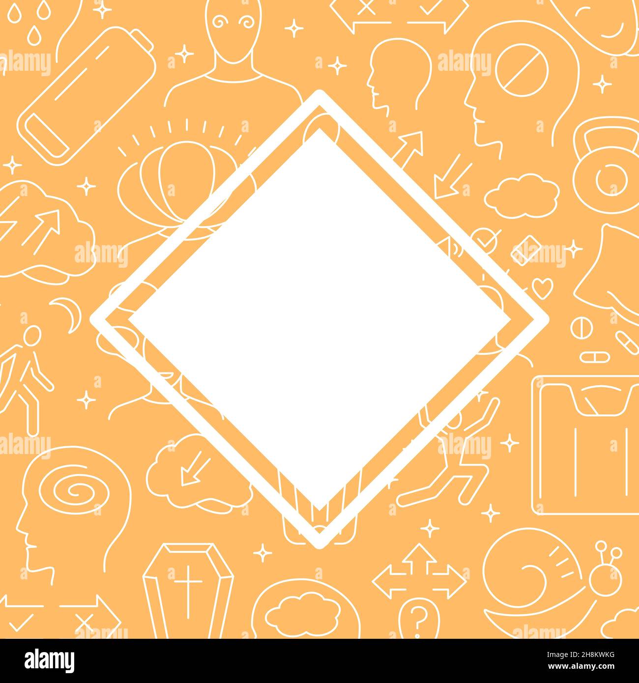 Bipolar disorder poster with place for text. Mental illness, mood ...