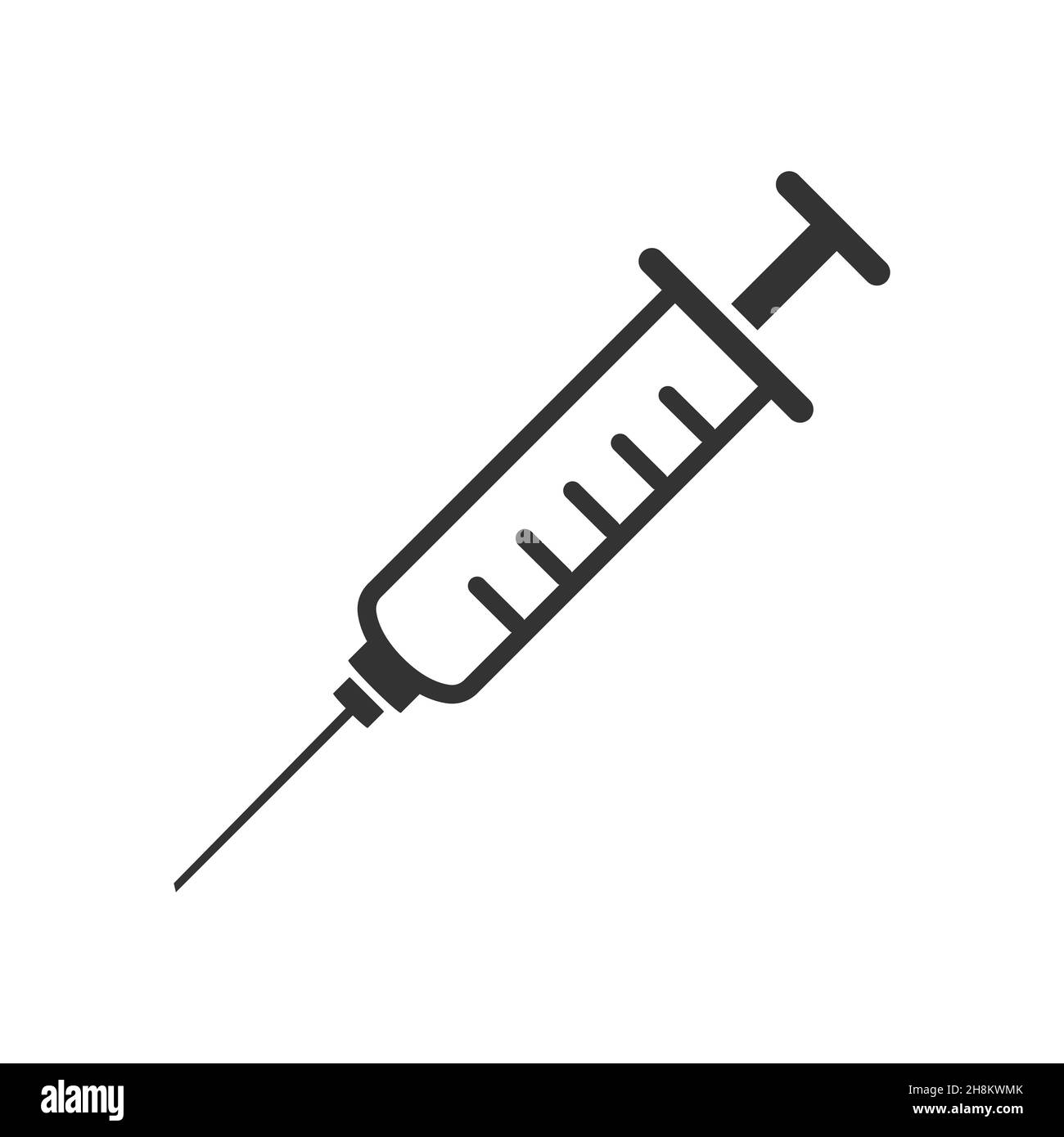 Syringe injection glyph icon, vector isolated on white background Stock ...