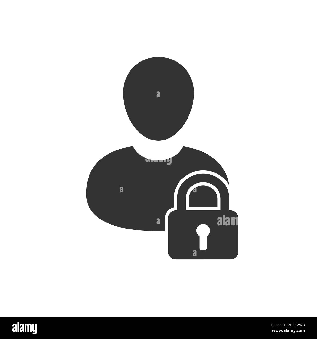 Safety lock and man pictogram icon image, lock icon and man Stock ...