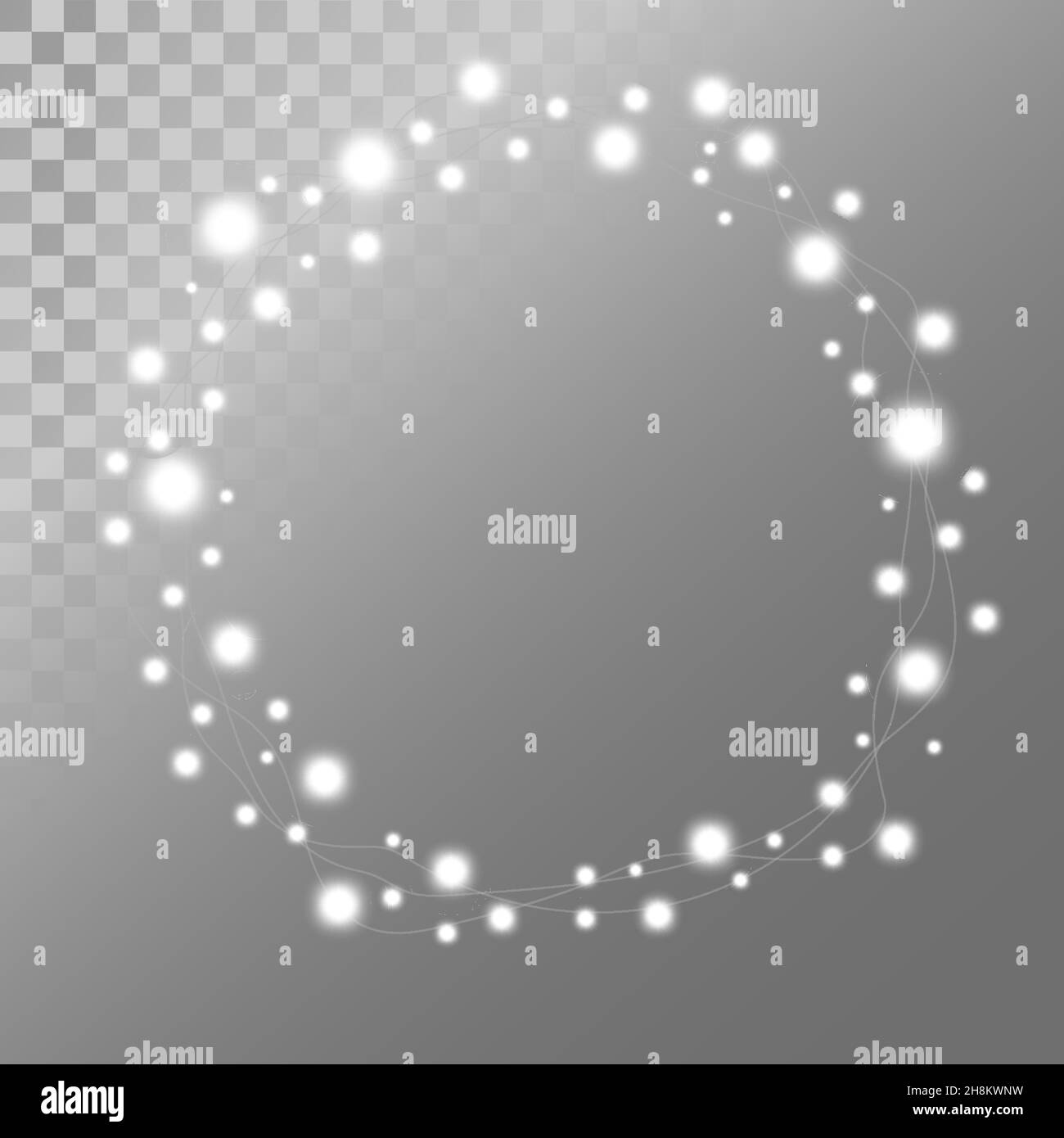 Christmas lights string circle Stock Vector Images - Alamy