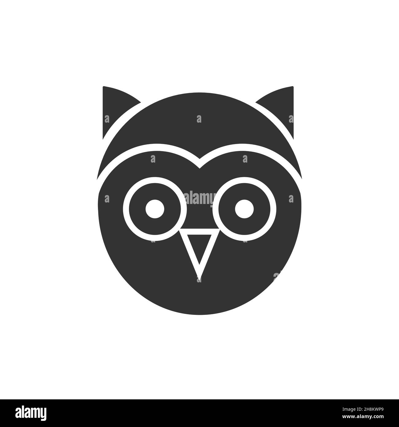 Owl Vector Icon isolated on white background Stock Vector Image & Art ...